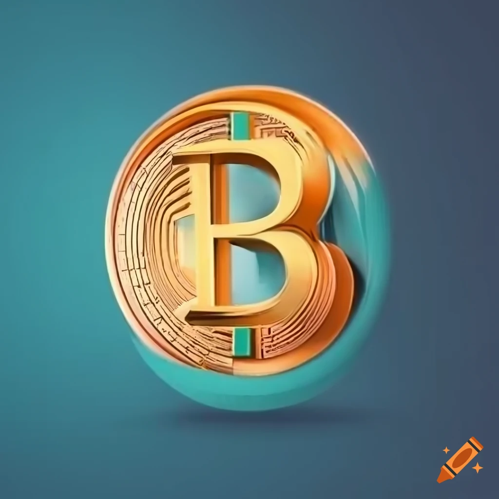 Create simplitic bitcoin mining and investment logo