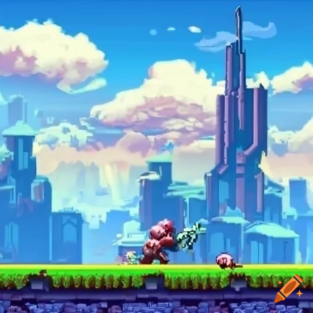 2d side-scrolling European cityscape level for a metroidvania video ...