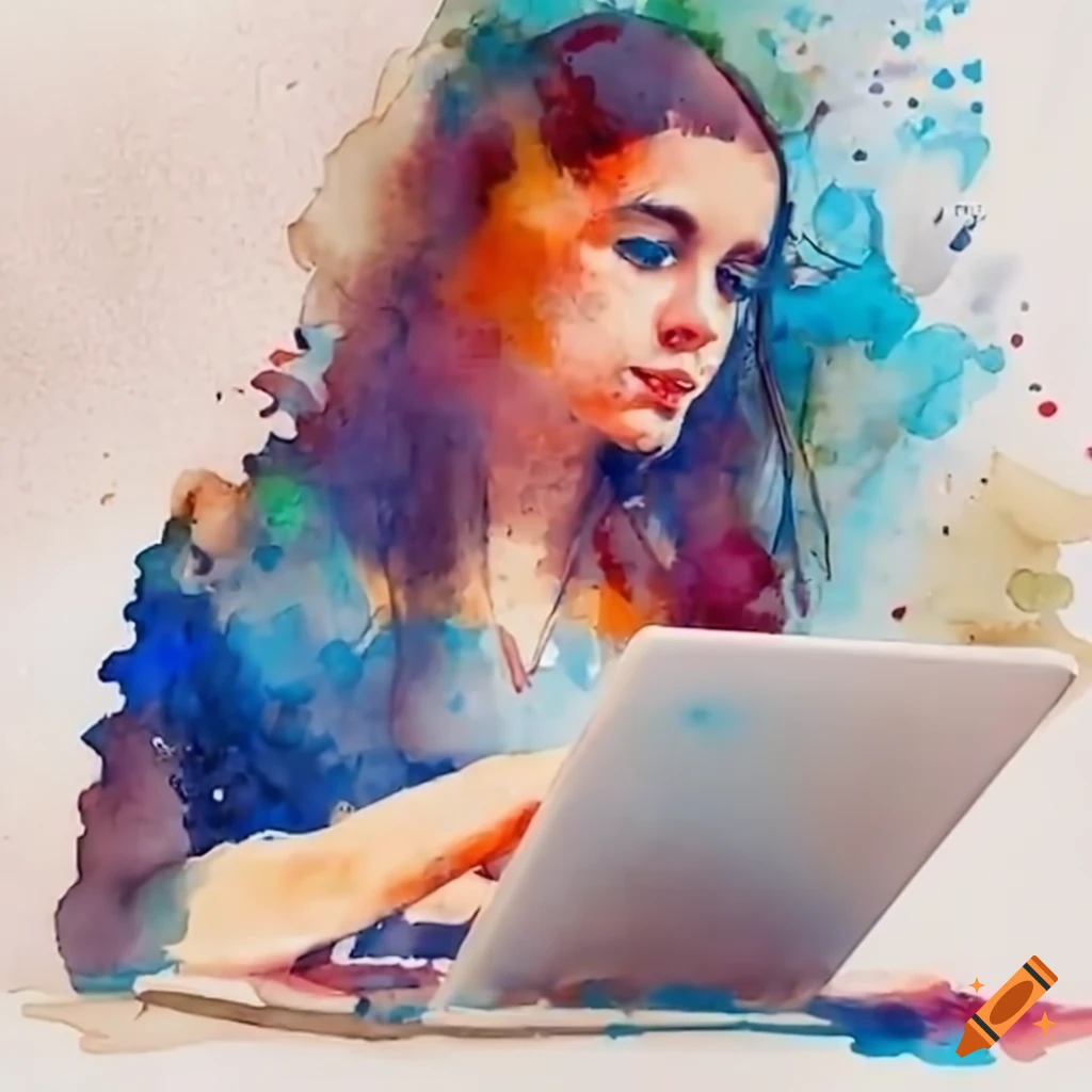 a-young-professional-adult-teaching-online-using-a-laptop-on-craiyon