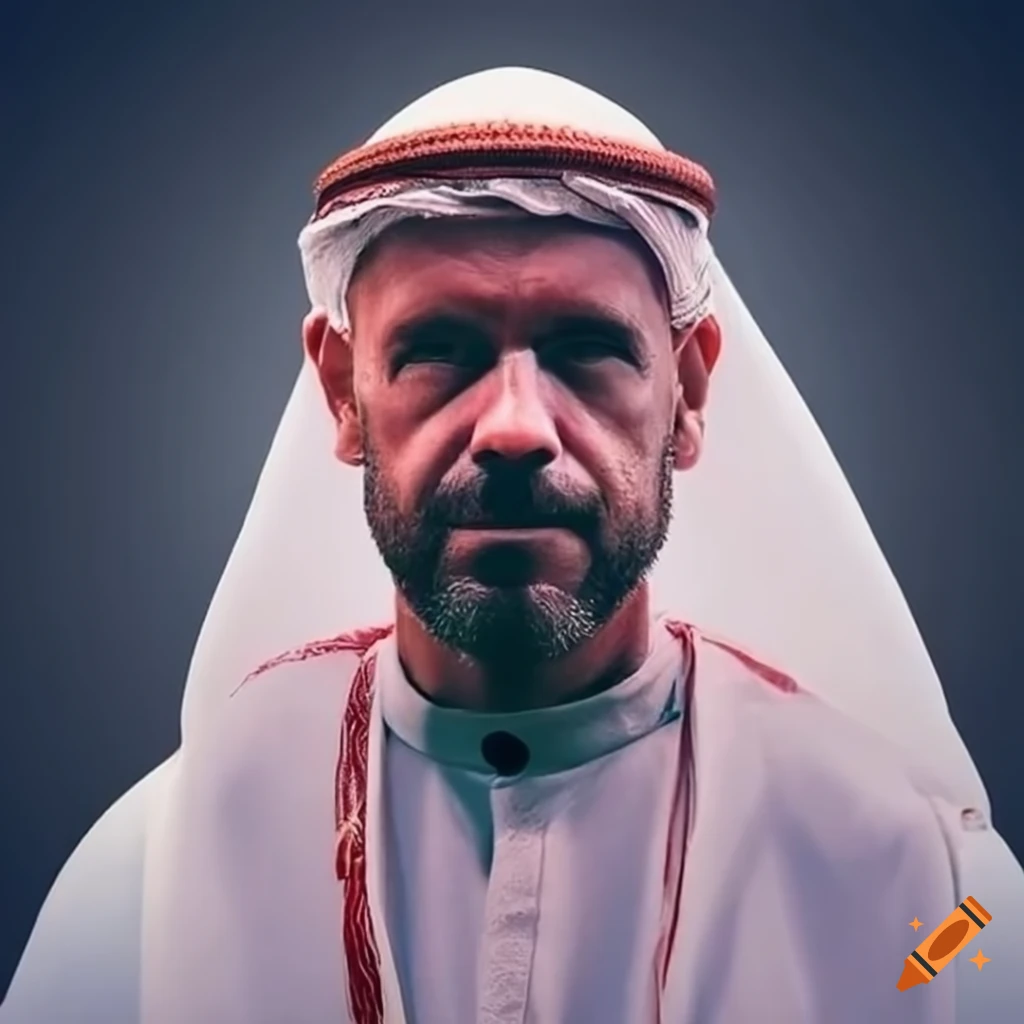 Erik ten hag wearing traditional arabic clothing