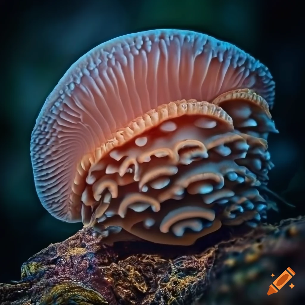 Mushroom gill texture tesselation