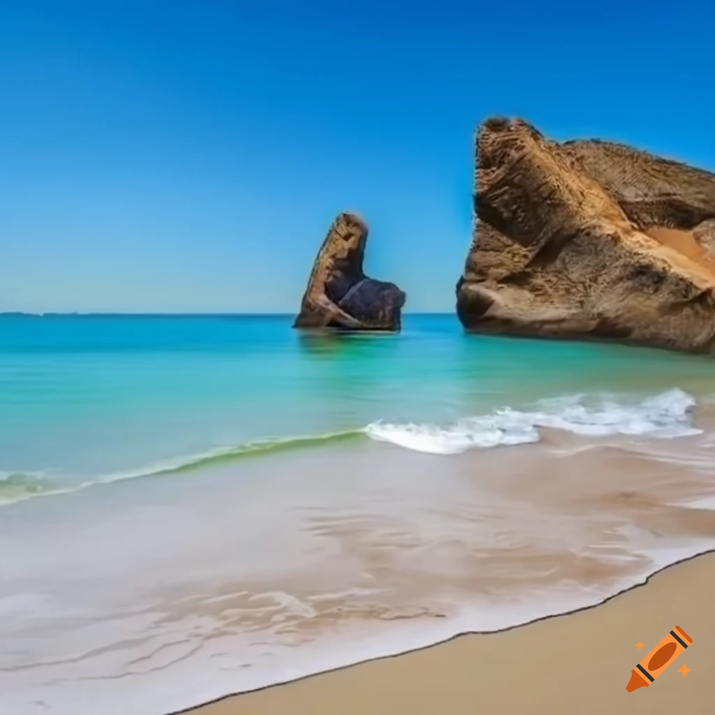 Hyper realistic beach on Craiyon