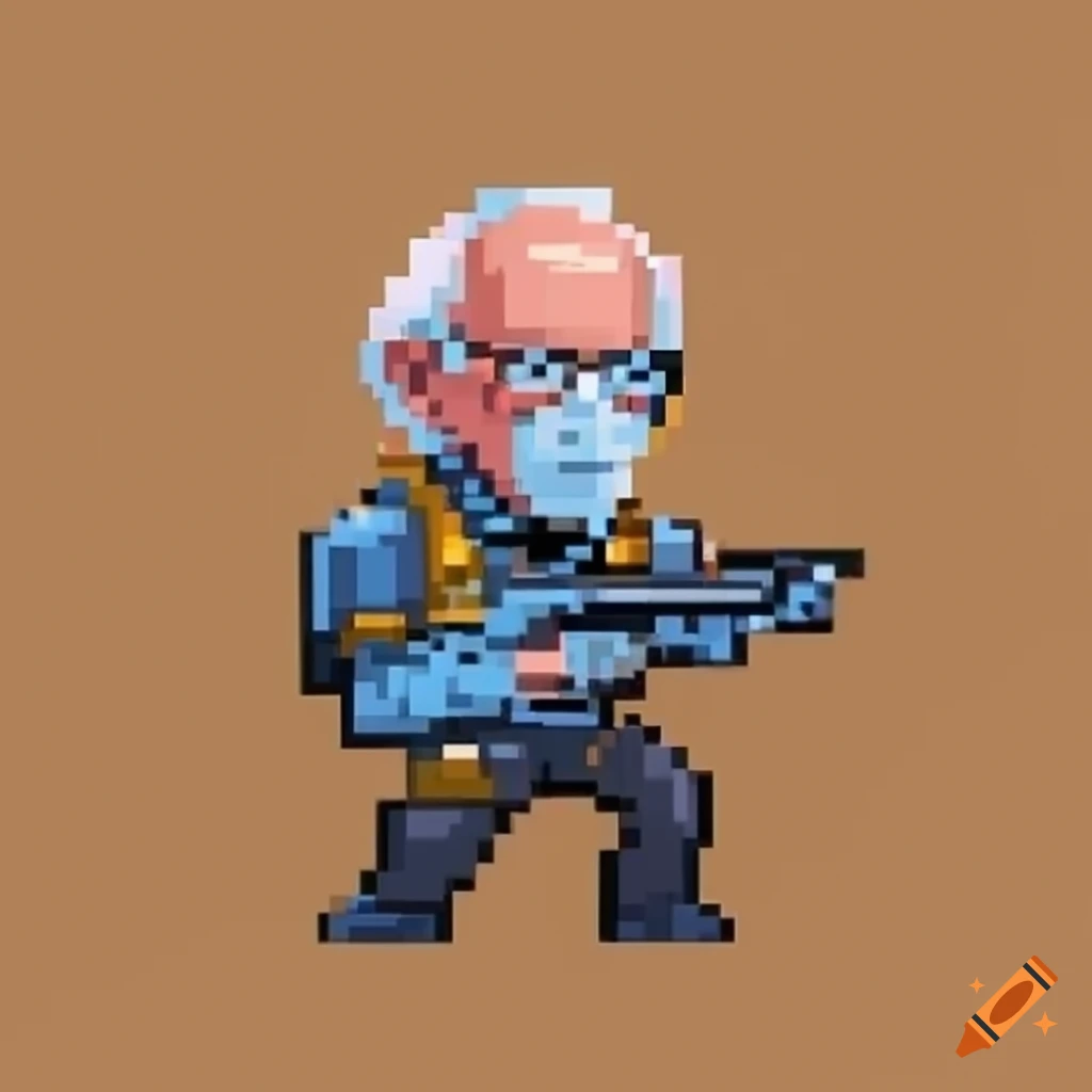 Gunstar heroes characters replaced by bernie sanders in a minimalist ...