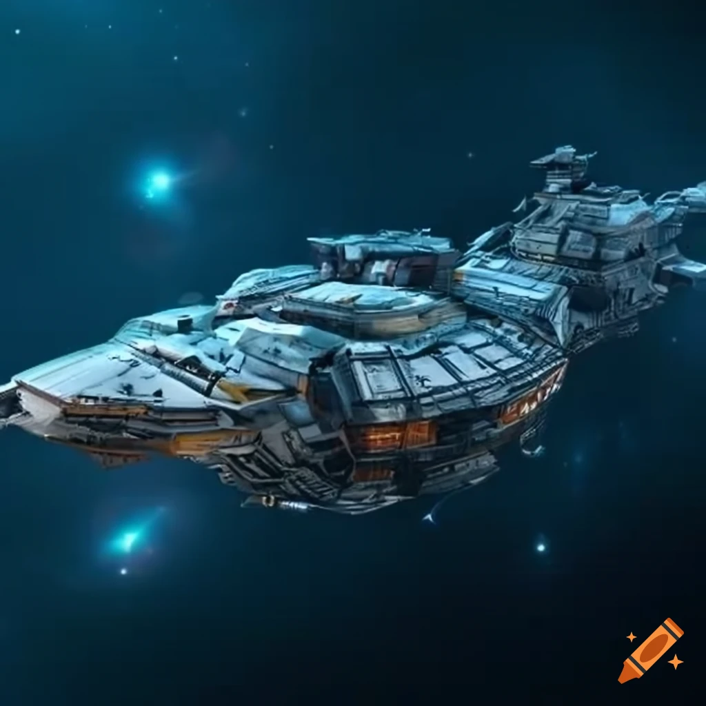 Deep space space ship port on Craiyon