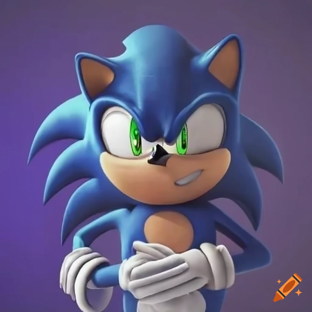 Sonic in a formal suit on a tuxedo on a celebrity event on Craiyon