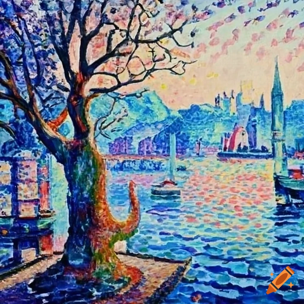 Paul signac tree on Craiyon