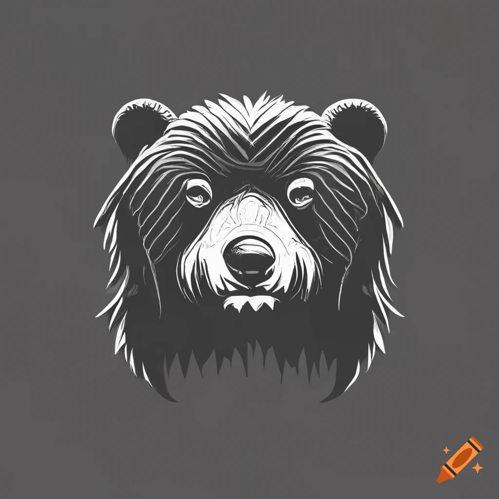 Grizzly Bear Head Stencil