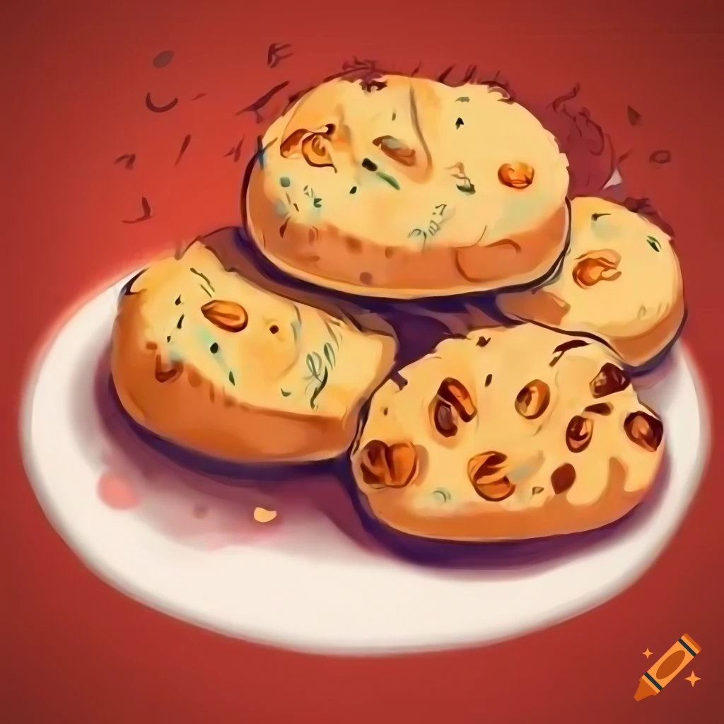 Scones and crumpets, 2d disney artstyle, digital art on Craiyon