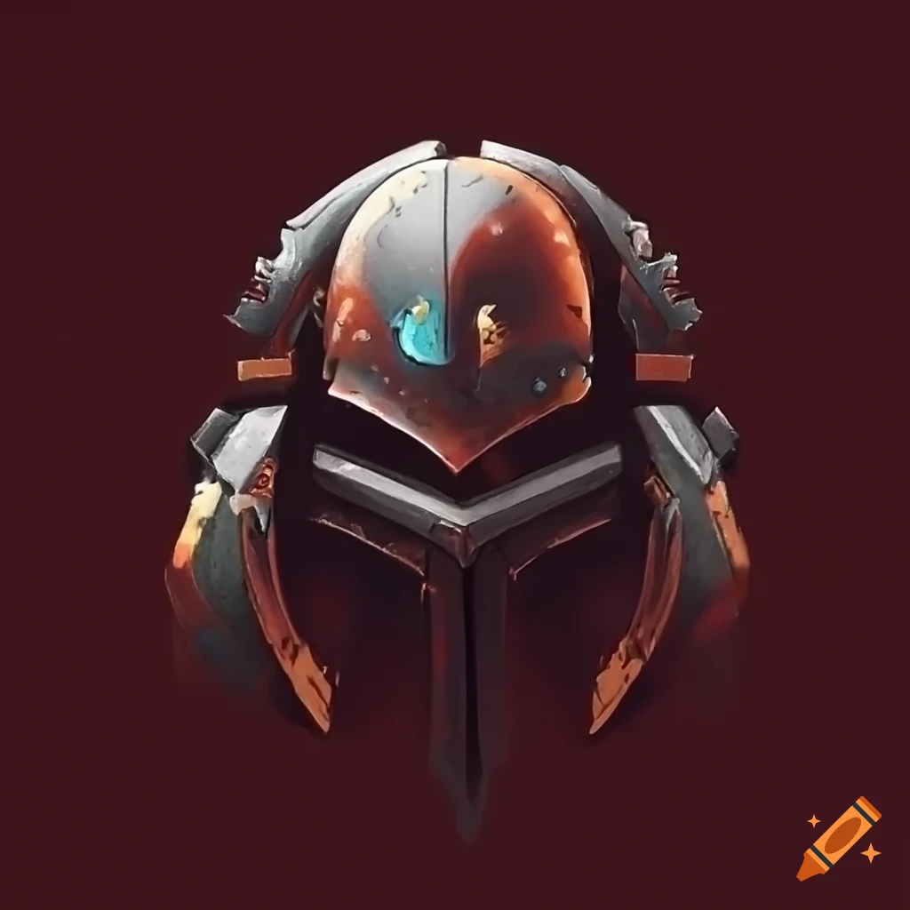 A variant of a primaris gravis armor helmet