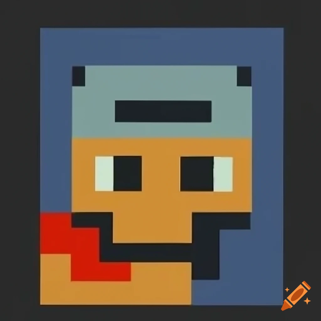 Space invaders face minecraft fernand léger on Craiyon