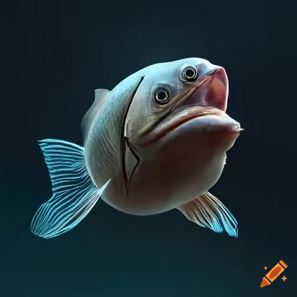 Elon musk as a fish on Craiyon