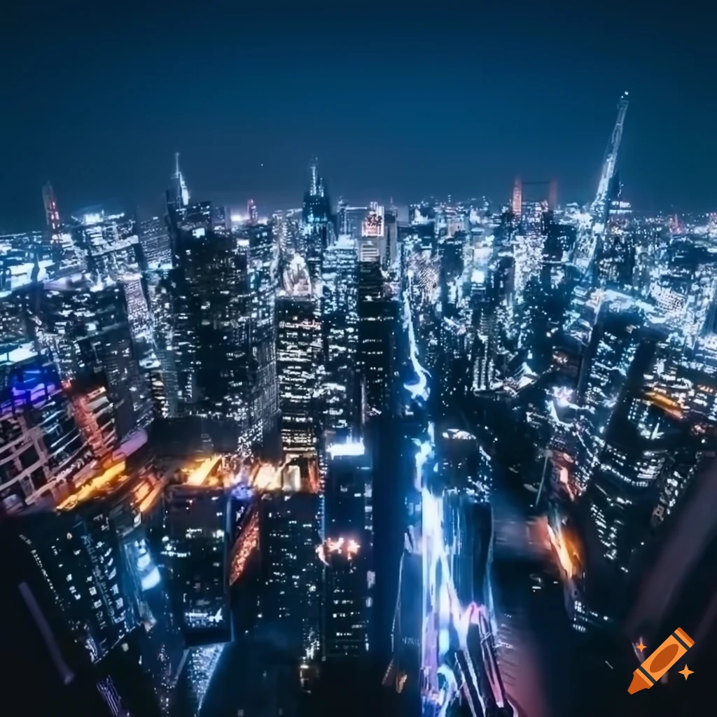 Futuristic city night