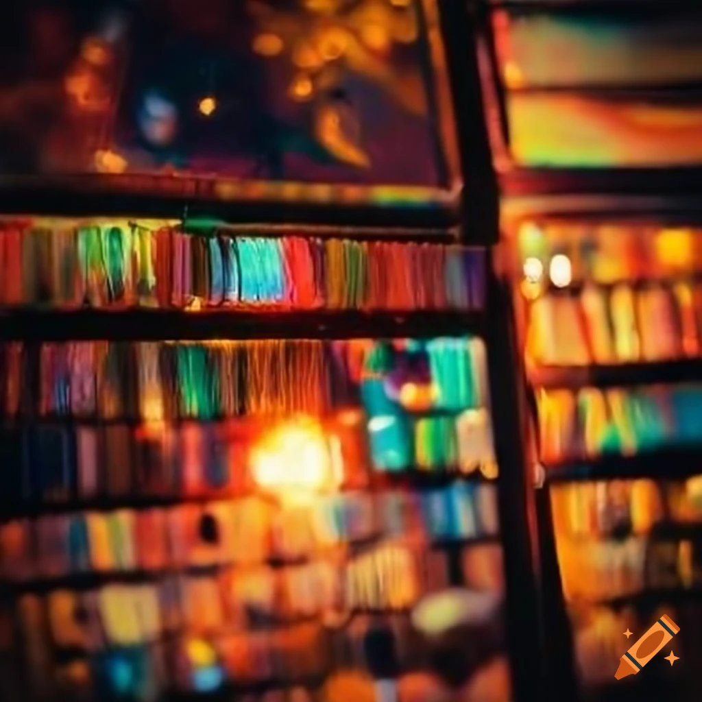 A vibrant artist's atelier, where brushes dipped in serendipity paint ...