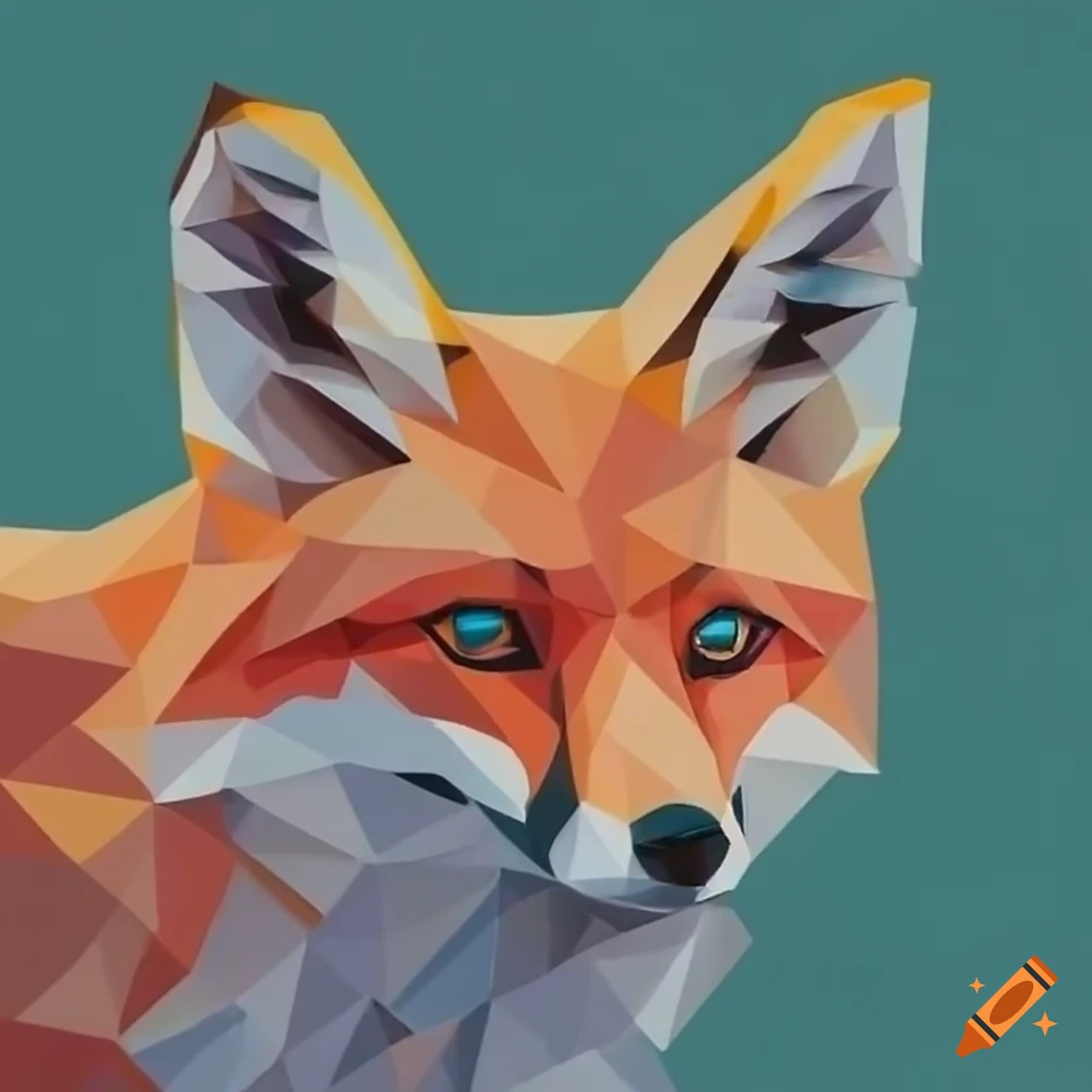 Fox polygon on Craiyon