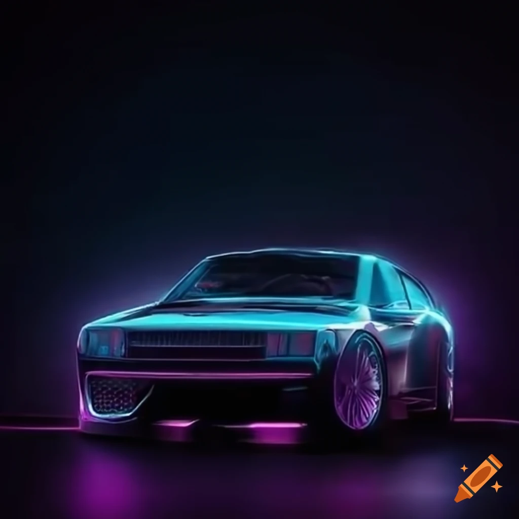 Synthwave sports car