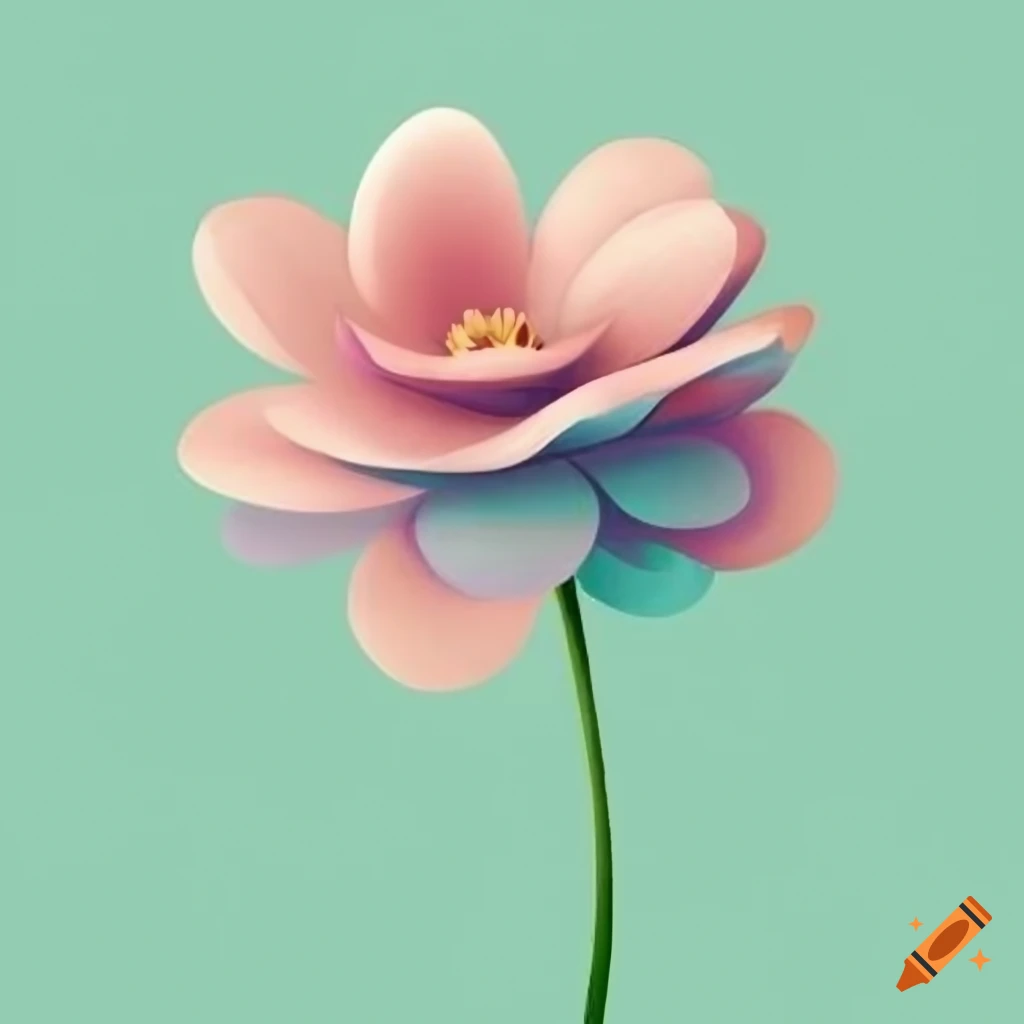 Pastel whimsical woodland flower transparent background