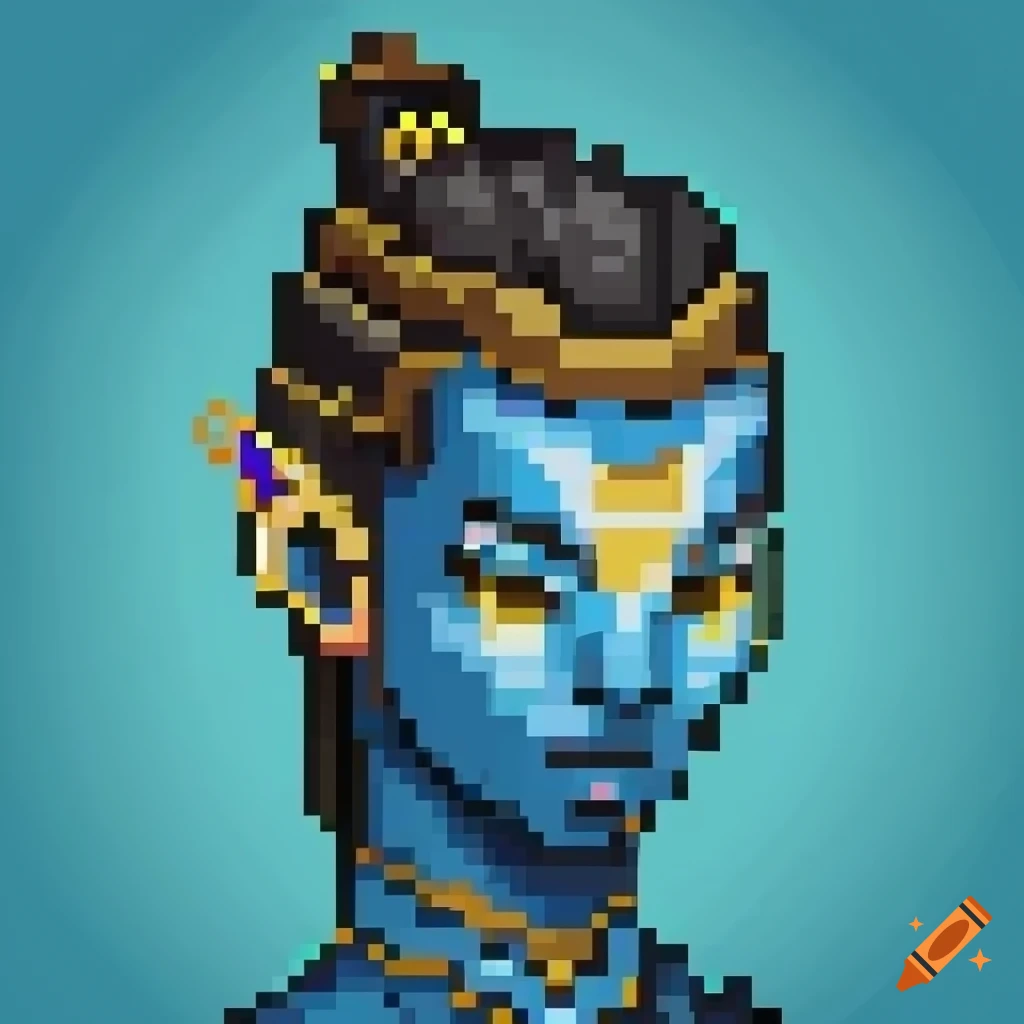 2d pixelart closeup avatar profile picture of god on Craiyon