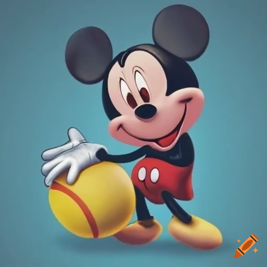 Mickey mouse played ball, pixar style