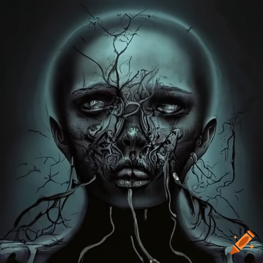 Emptiness in the chest, anguish, soul broken by love, darkness on Craiyon