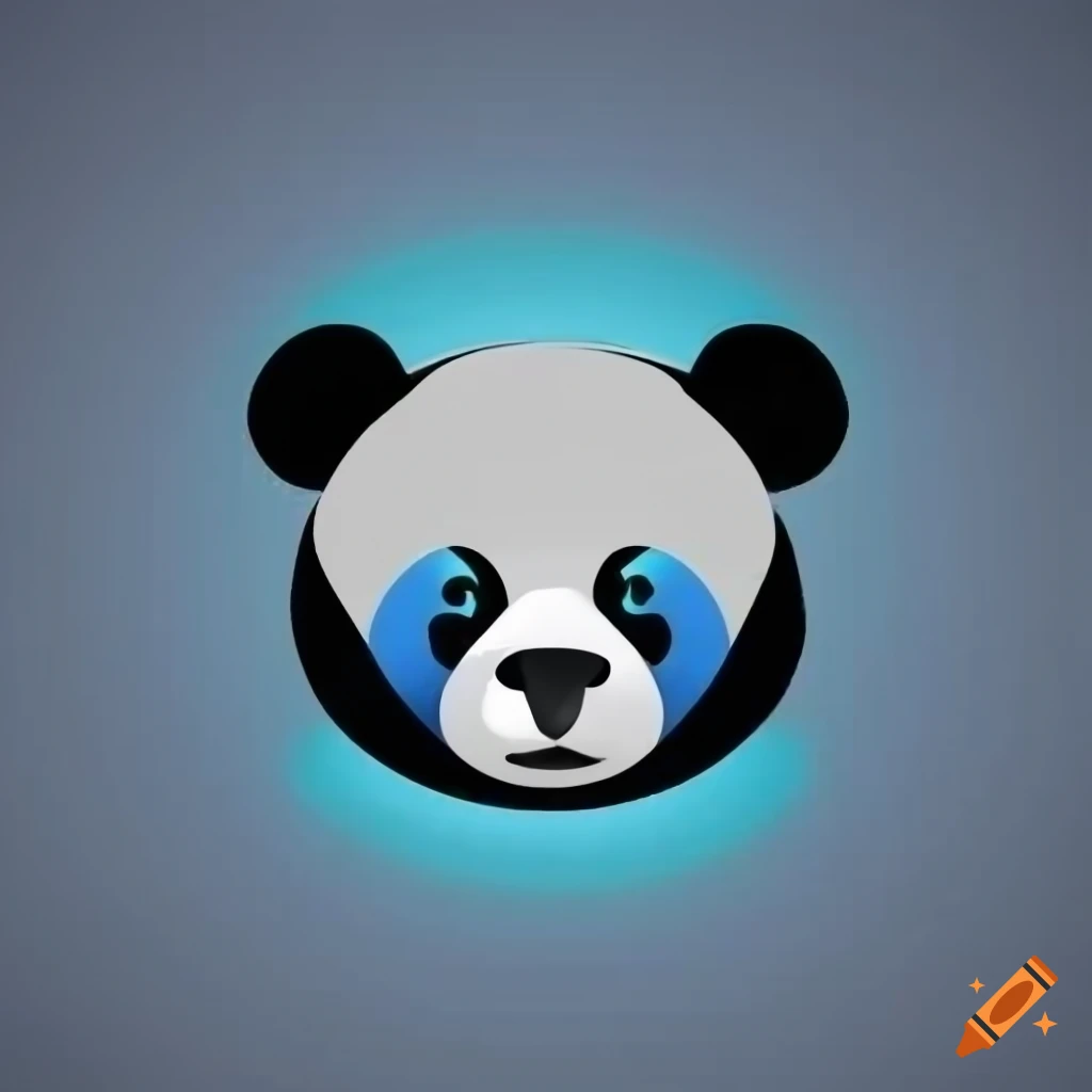 Blue panda business logo
