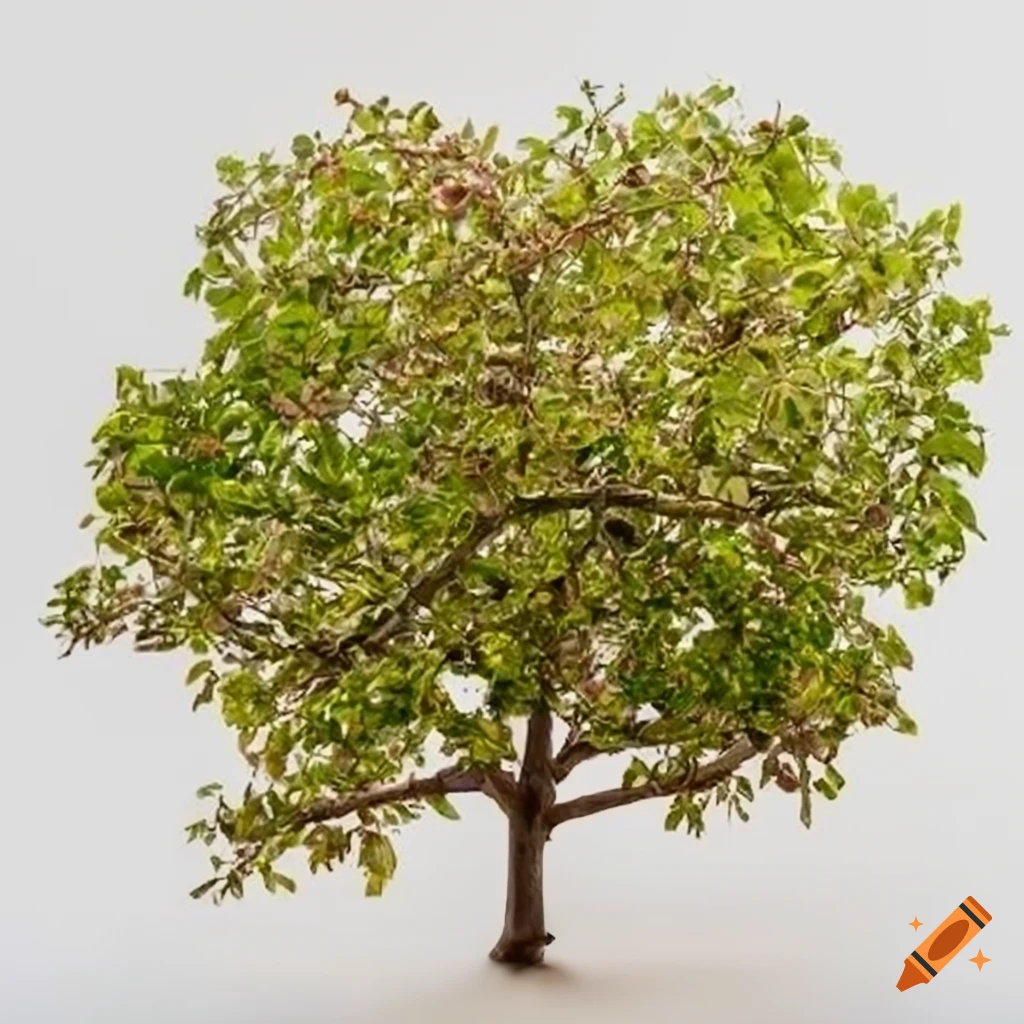 Little fruits tree, white background on Craiyon