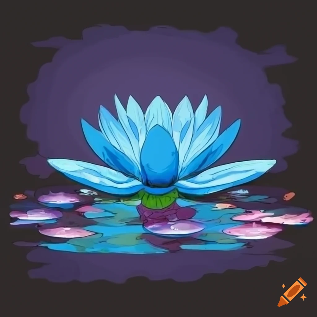 Blue Lotus Drawing