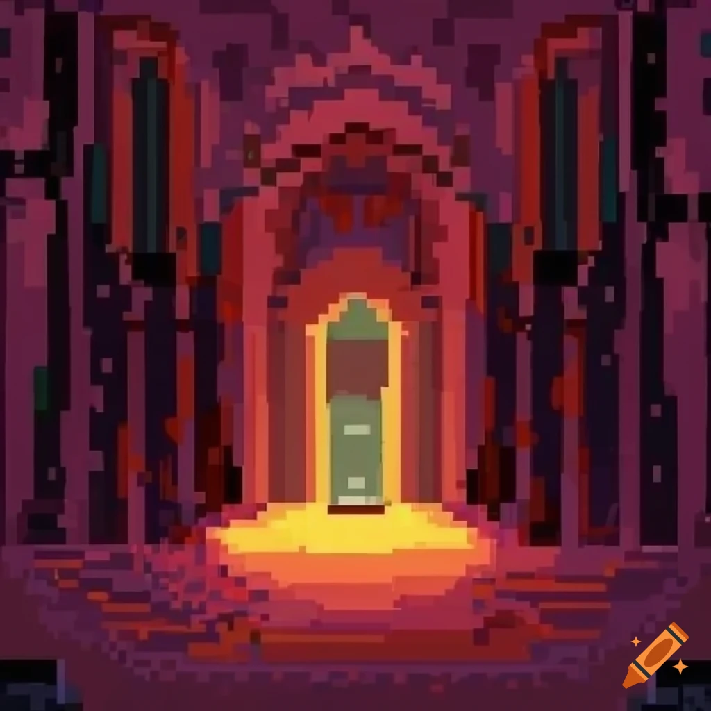 Pixel art background for a game about being a ghost
