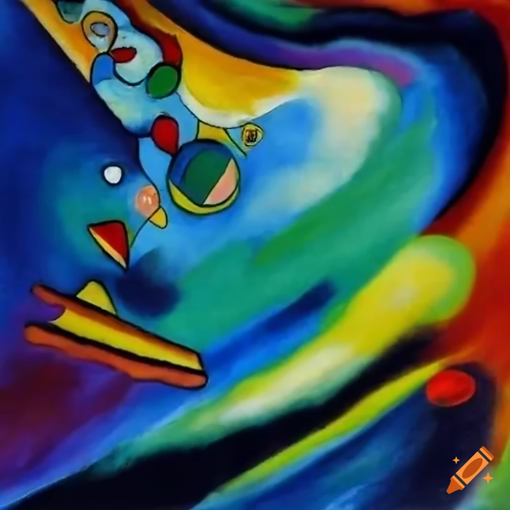 Kandinsky Color Painting Of The Biblical Creation Story As Depicted In