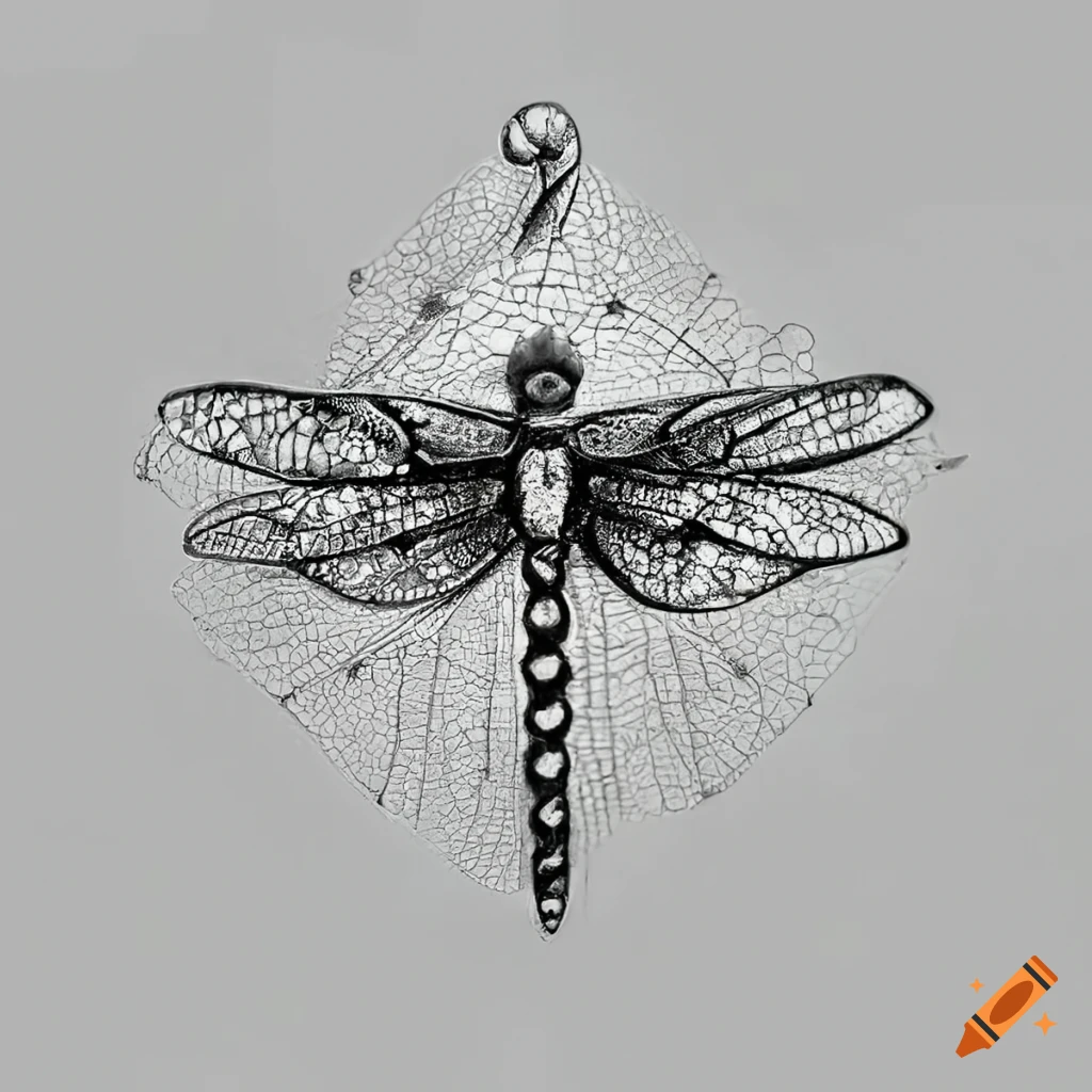 Dragonfly magic eye in hexagon symbol on Craiyon