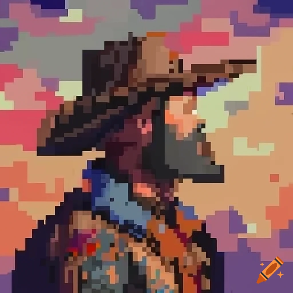 Cowboy pixel art