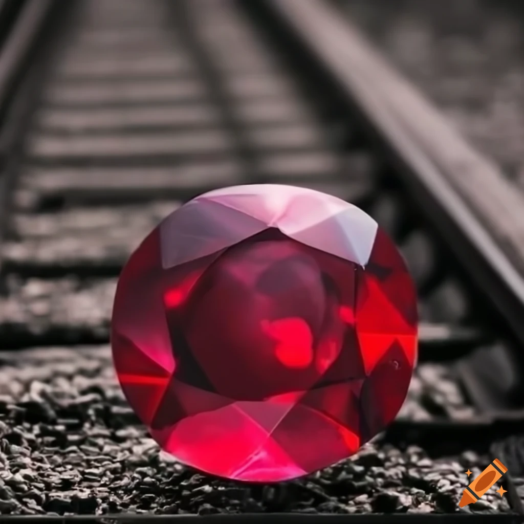 A ruby on train rails on Craiyon