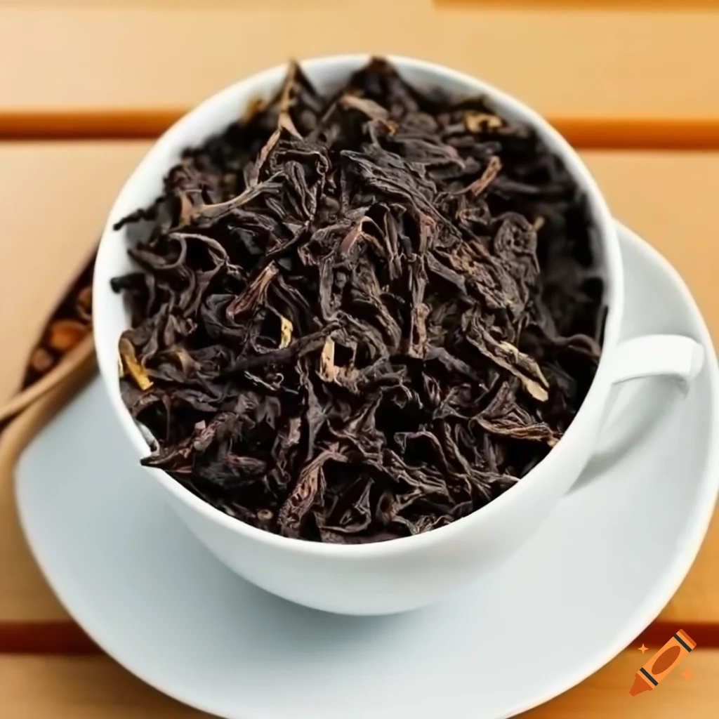 Advertisement of black tea that is attractive for purchase and tempting ...