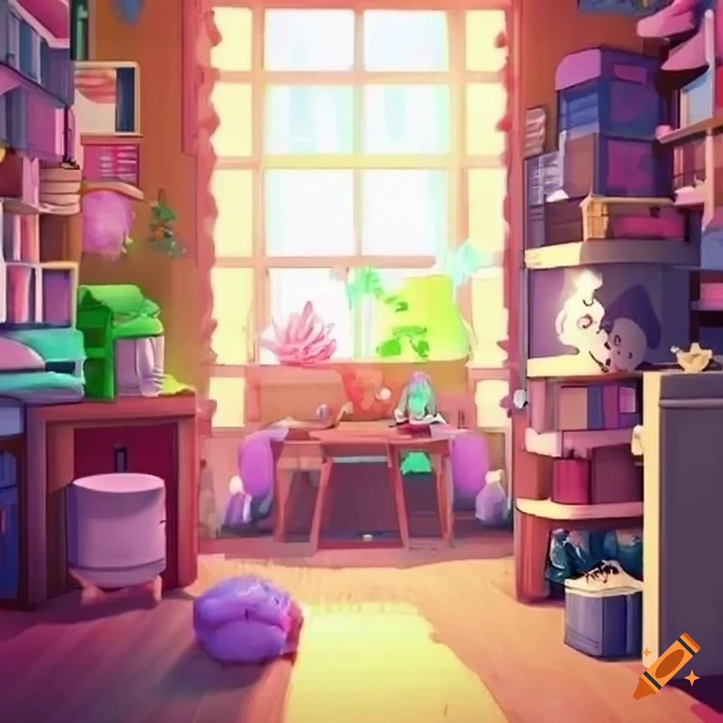 Cute anime nook room less clutter