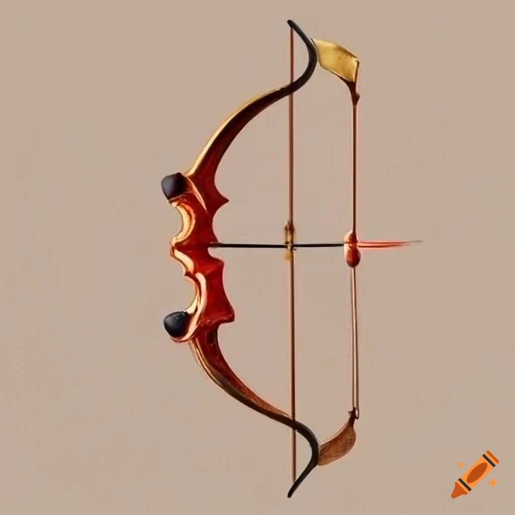 Bow and arrow red gold