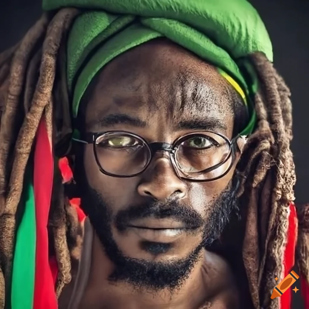 Portrait of a HANDSOME Rasta man .with a colorful scarf OF ERITREAN ...