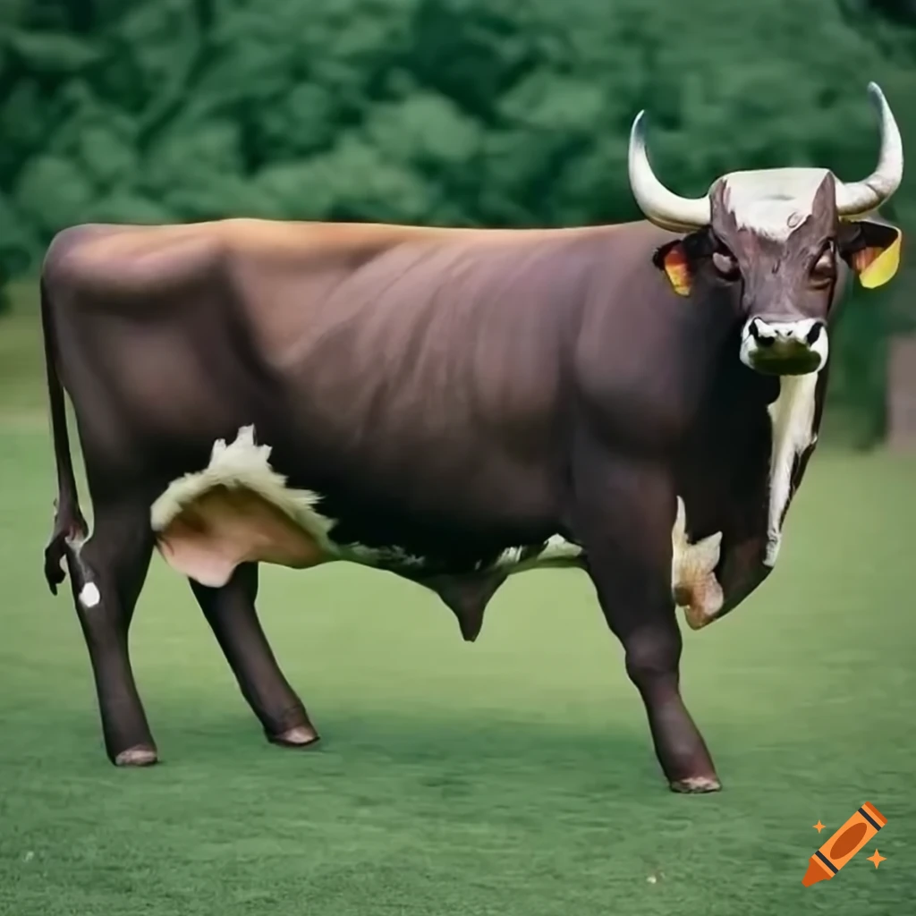 Oxen full-body full-size color hyper-realistic