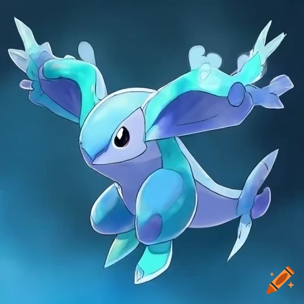 Crystalfin: An Ice/Water-type Pokémon resembling a graceful, aquatic ...