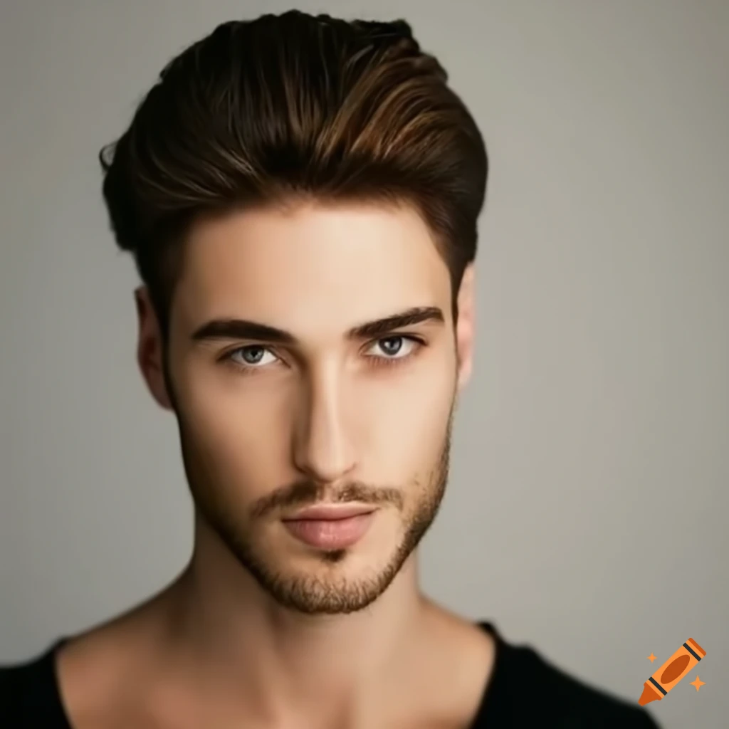 Handsome brown hair man