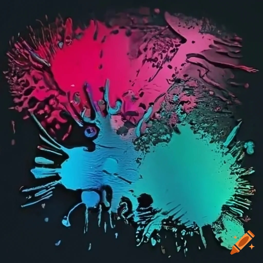 Multiple small paint splats