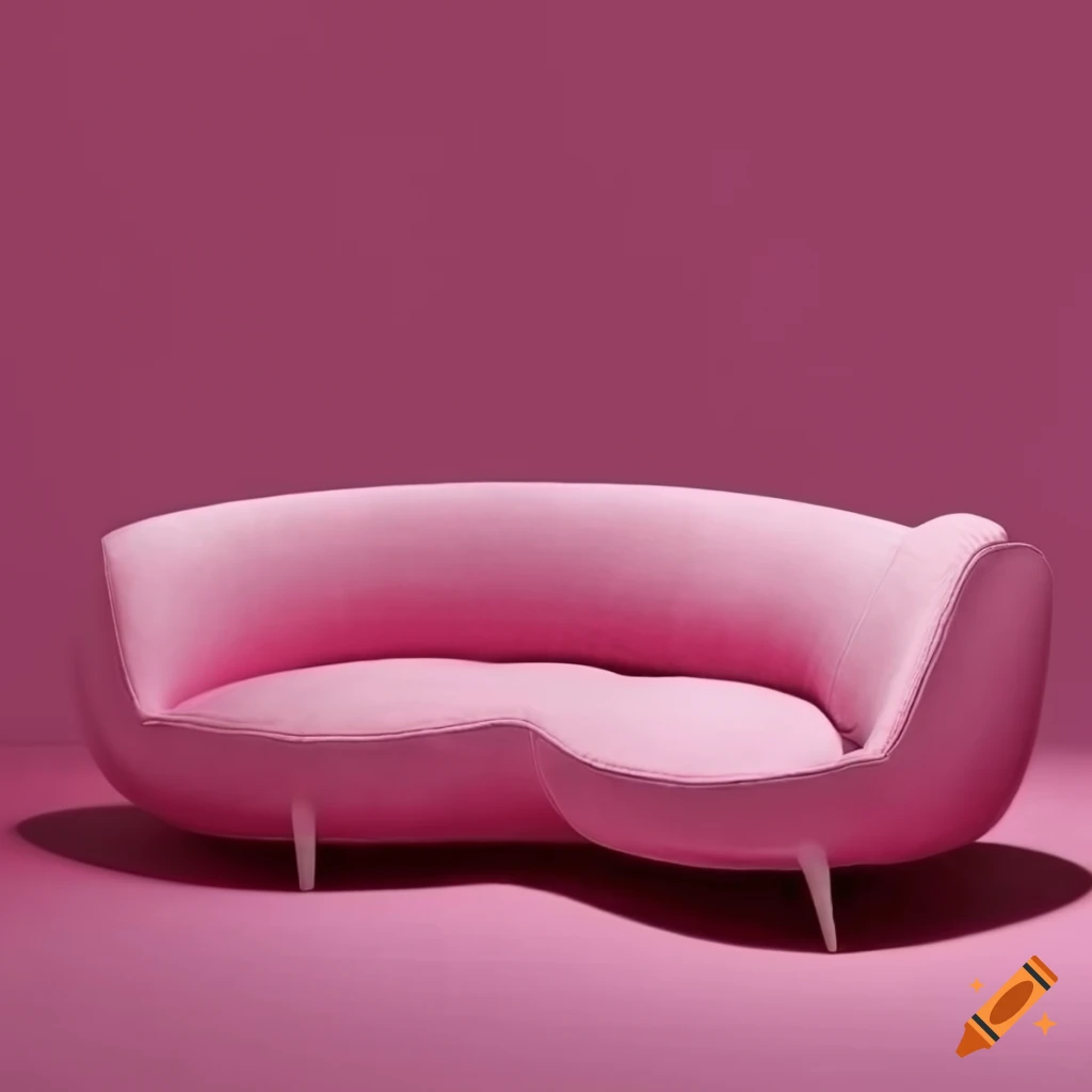 Pink sofa on Craiyon