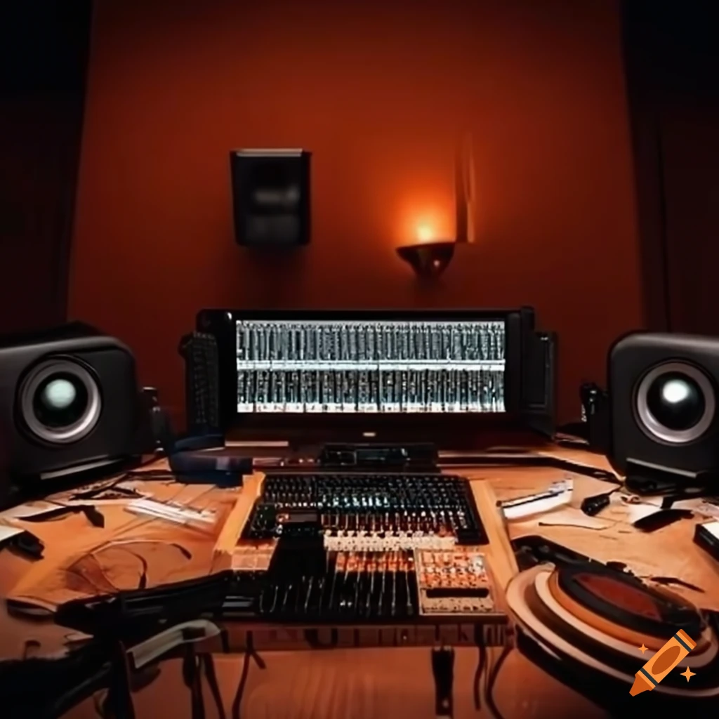 Recording studio on Craiyon