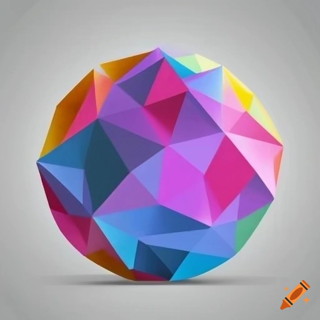 Geometric shapes with the colors #ff9934 #17406d #ffcc66 in a 16:9 ...