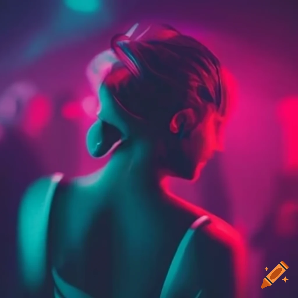 Club in retro wave style