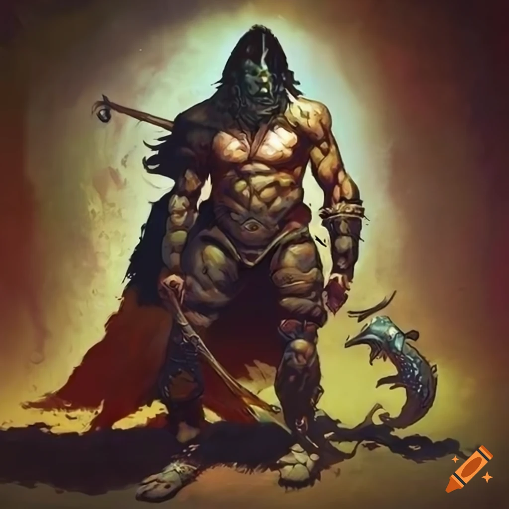 (Content) An illustration of Ojanuj, the sturdy middle-aged warrior ...