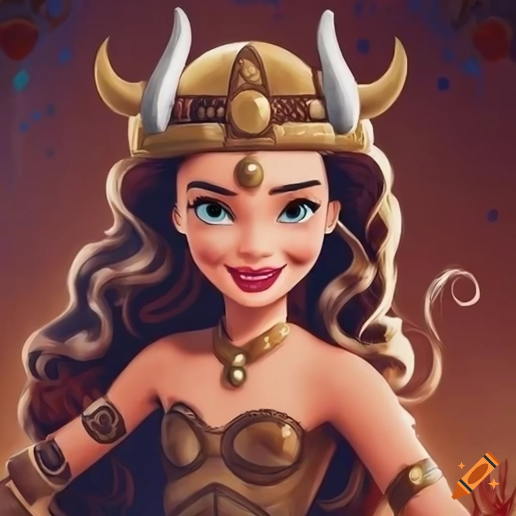 Disney style warrior viking princess on Craiyon