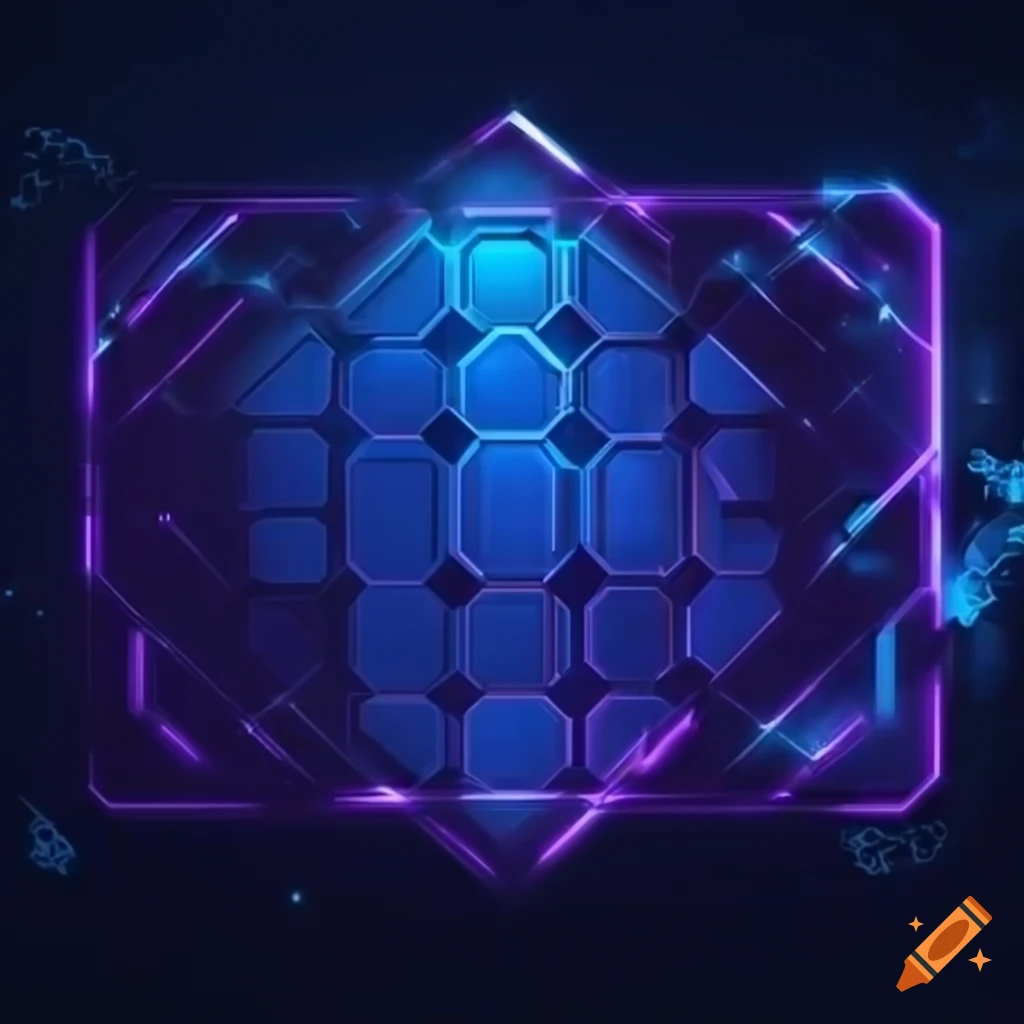 Hexagon glowing website banner futuristic