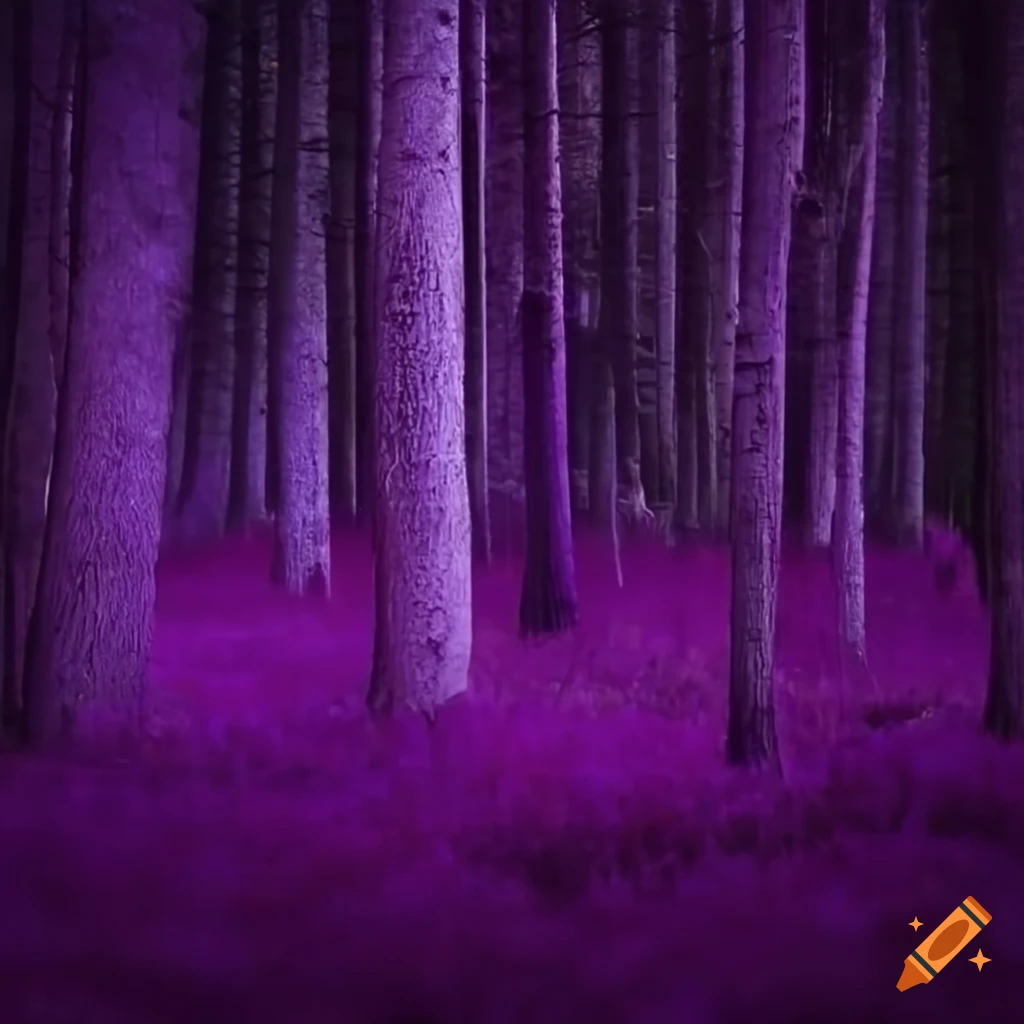Beautiful purple forest on Craiyon