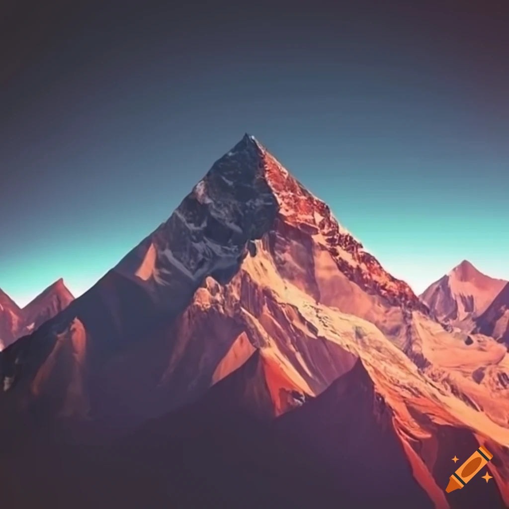 A spacecraft in himalayan peaks theme