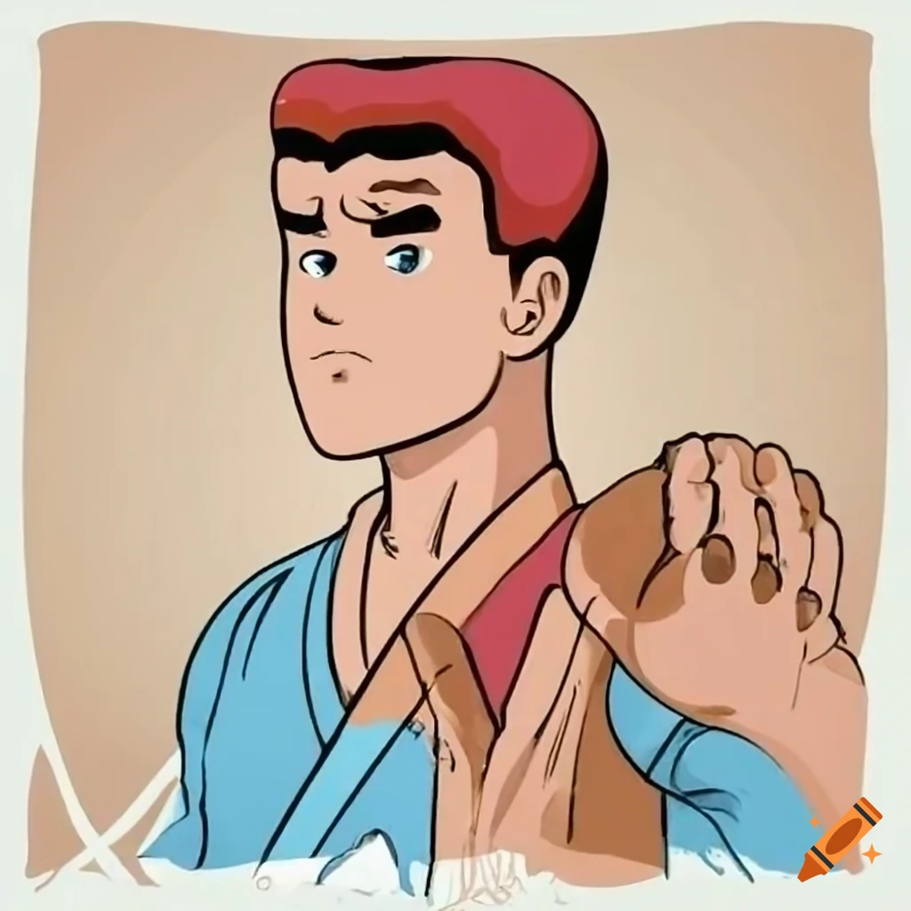 Archie illustration of asian martial artist