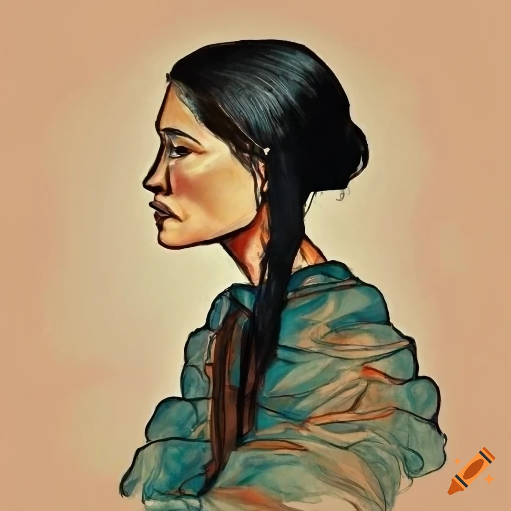 Beautiful Native American Girl Drawings